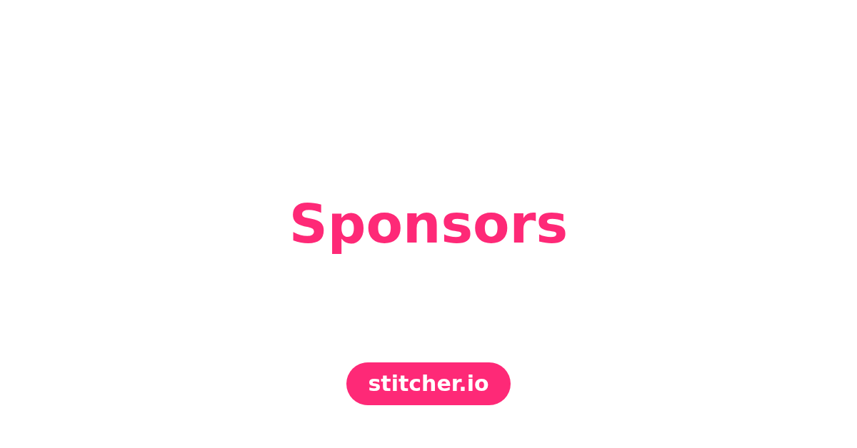 Sponsors Stitcher Io